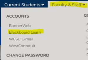 How do I access Blackboard Learn? – WCSU Support