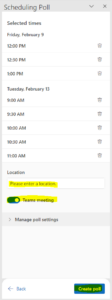 How to Create new Scheduling Poll in Outlook (Client and Web Version ...